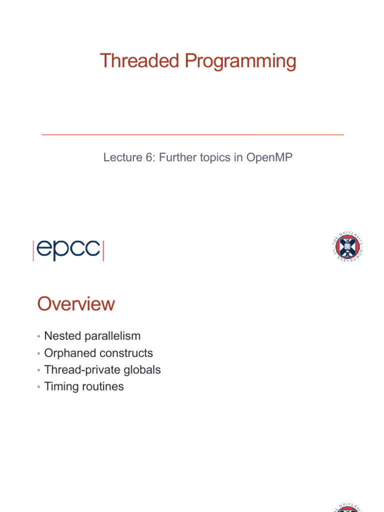 W8L2 OpenMP6 Furthertopics | PDF | Computing Platforms | Software Development