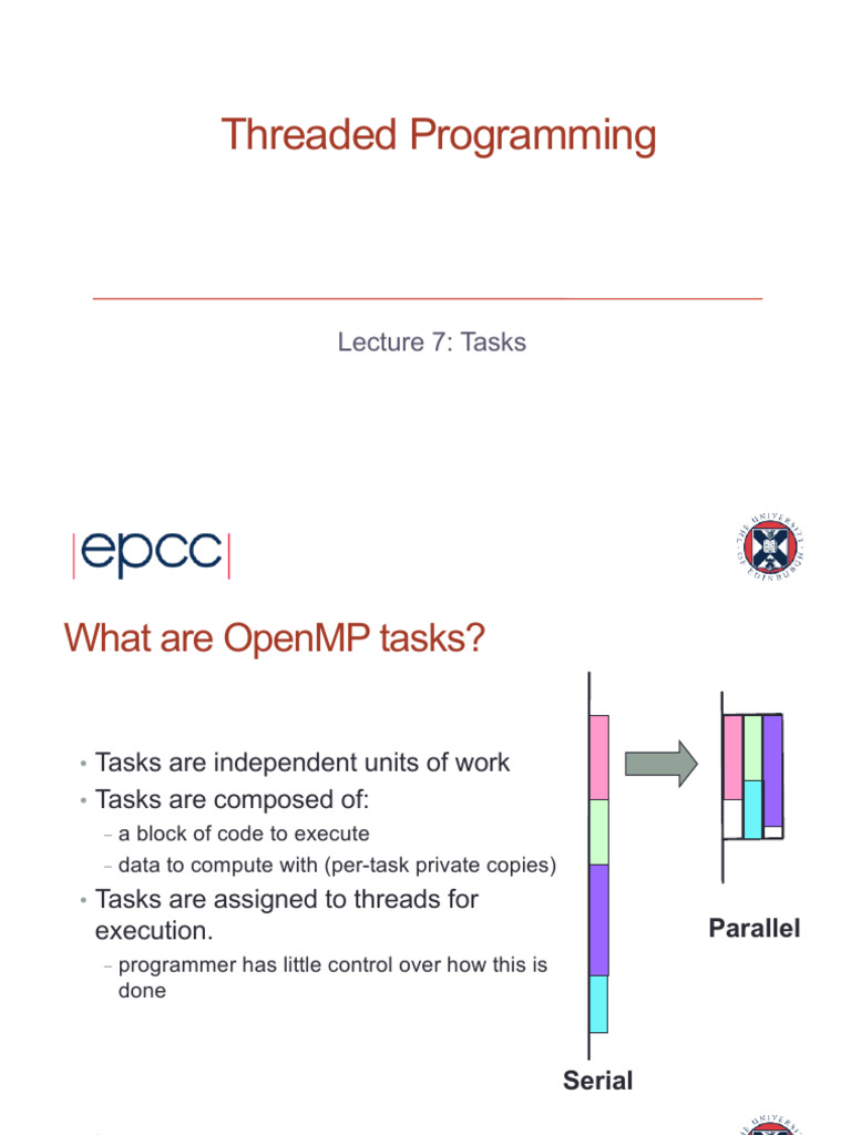 W8L2 OpenMP7 Tasks | PDF | Concurrency (Computer Science) | Software Development
