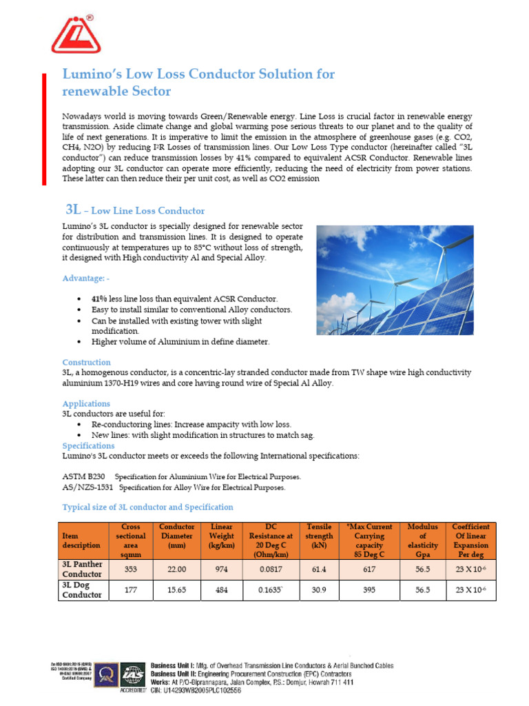 3L Condcutor - Latest Final | PDF | Electrical Conductor | Physical ...