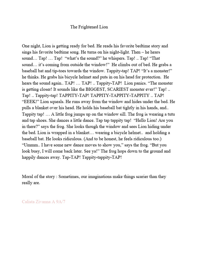 The Frightened Lion | PDF