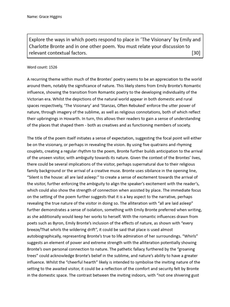 the visionary q complete | PDF | Poetry | Charlotte Brontë