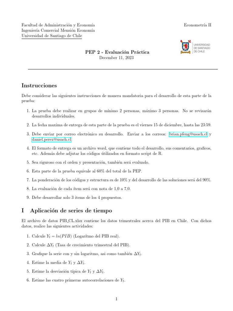 PEP 2 Econometría II | PDF | Análisis de regresión