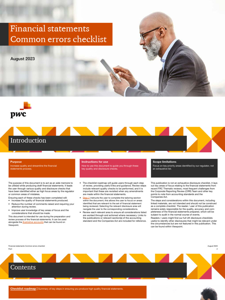 Common Error Checklist August Update | PDF | Fair Value | Deferred Tax