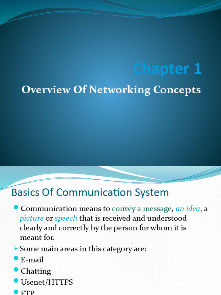 Chapter 1 Pdf Computer Network Telecommunications