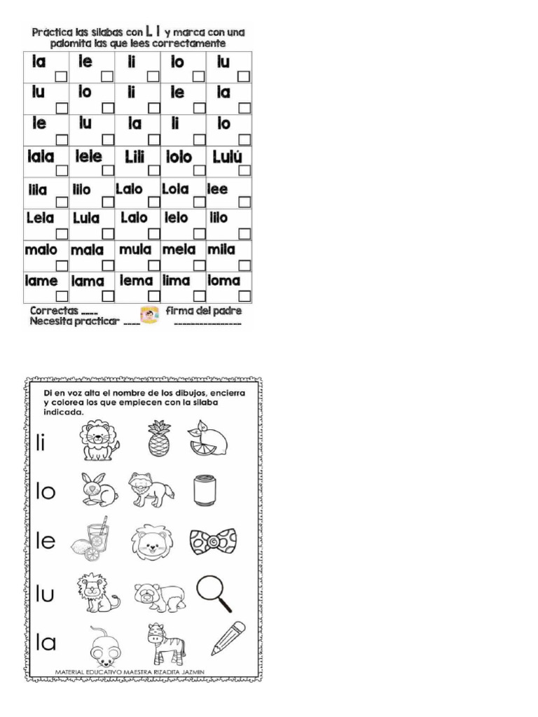 lectura silábica | PDF