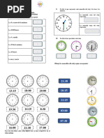 Guía de Matemática 3° Básico (La Hora) | PDF | Reloj