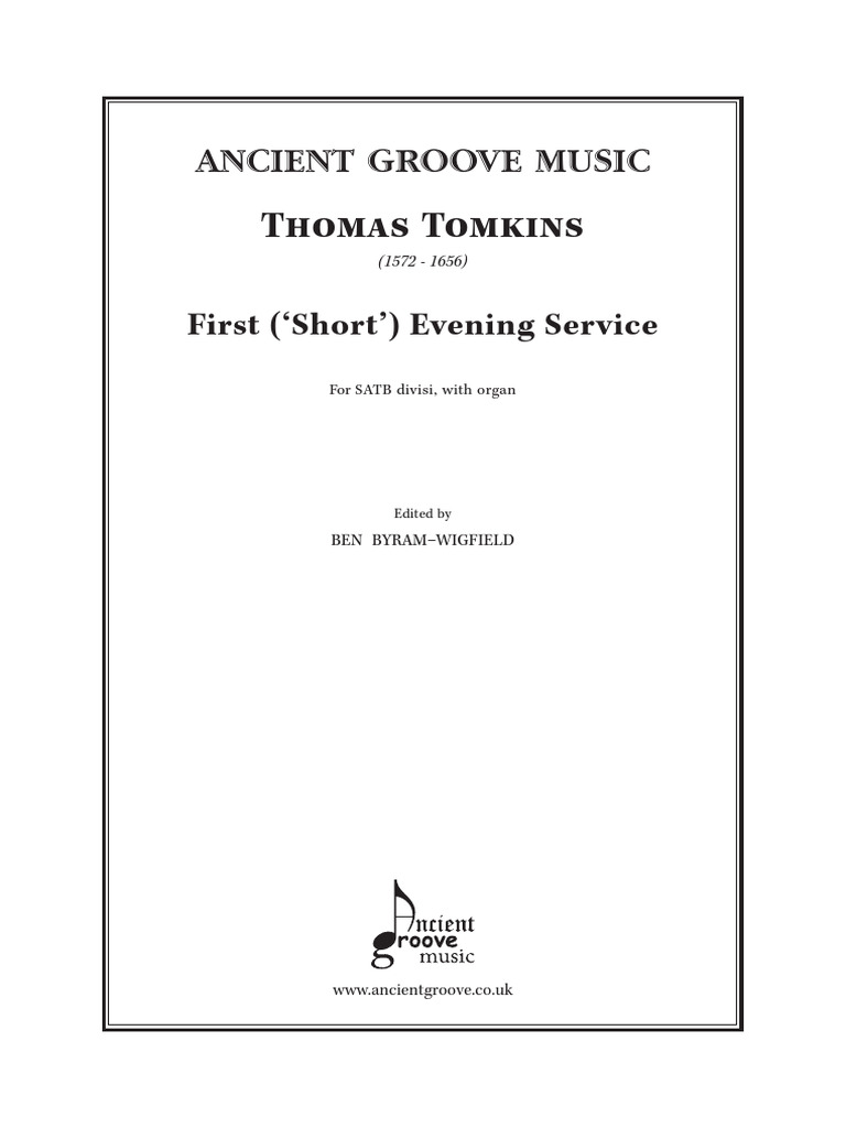 Magnificat Thomas Tomkins | PDF | Musicology | Musical Compositions