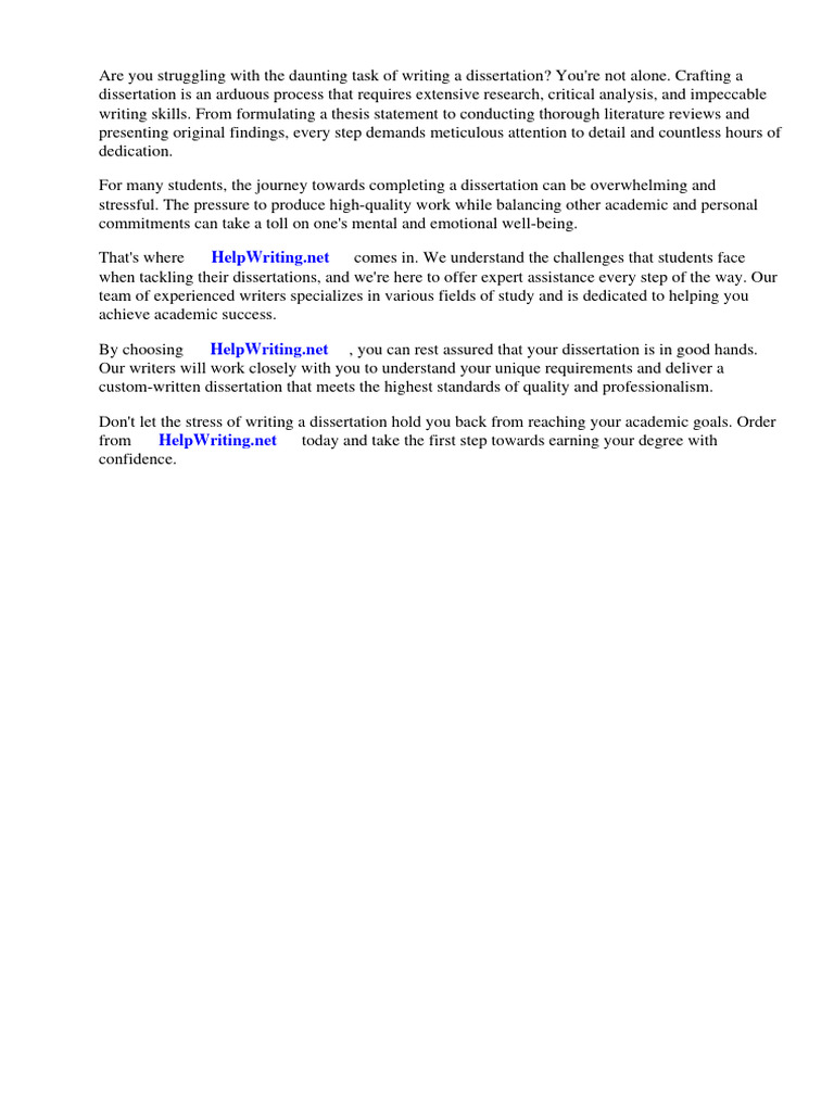 Dissertation Writing Help Online | PDF | Thesis | Doctor Of Philosophy