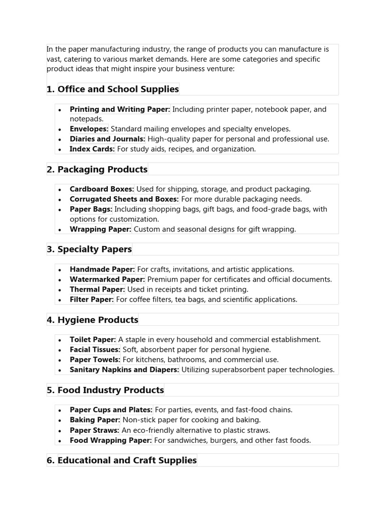 In The Paper Manufacturing Industry | PDF | Paper | Envelope