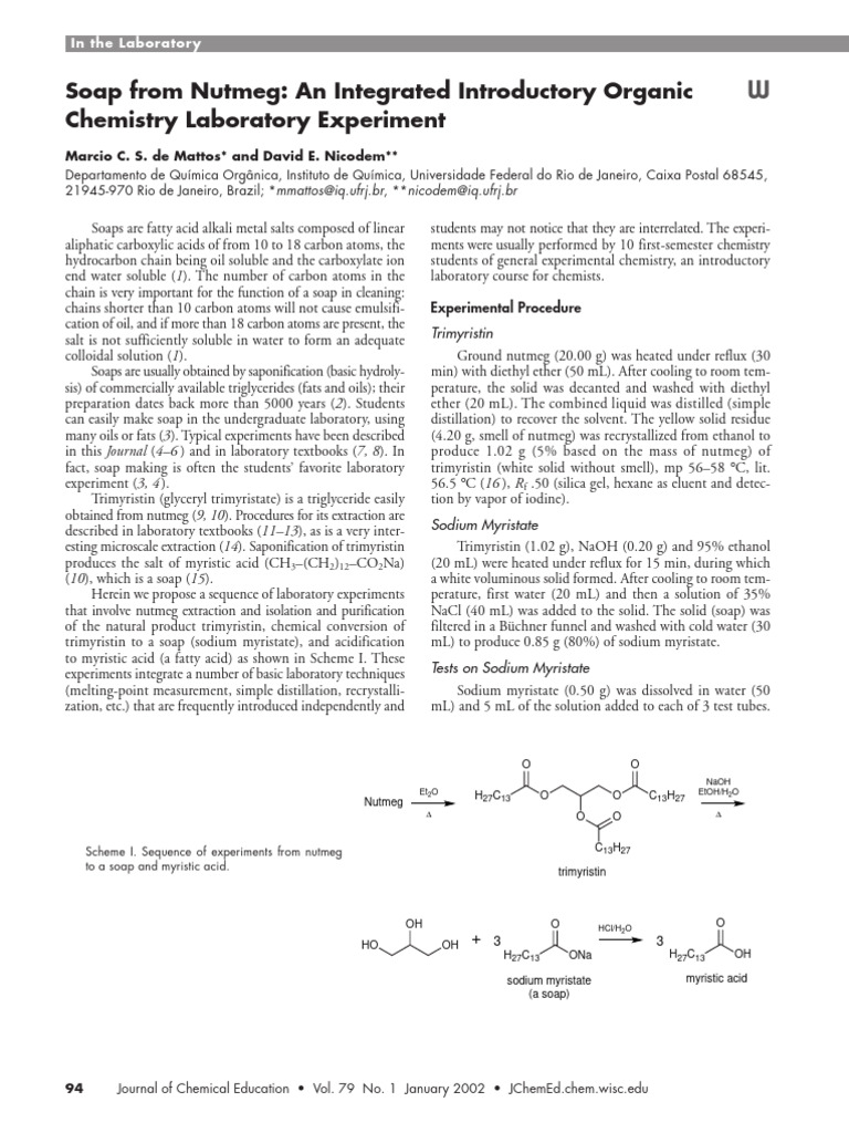 Soap From Nutmeg An Integrated Introduct | PDF | Sodium Hydroxide ...
