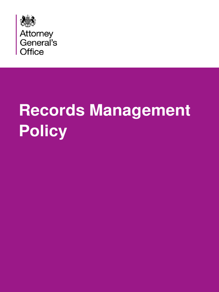 Records Management Policy | PDF | Records Management