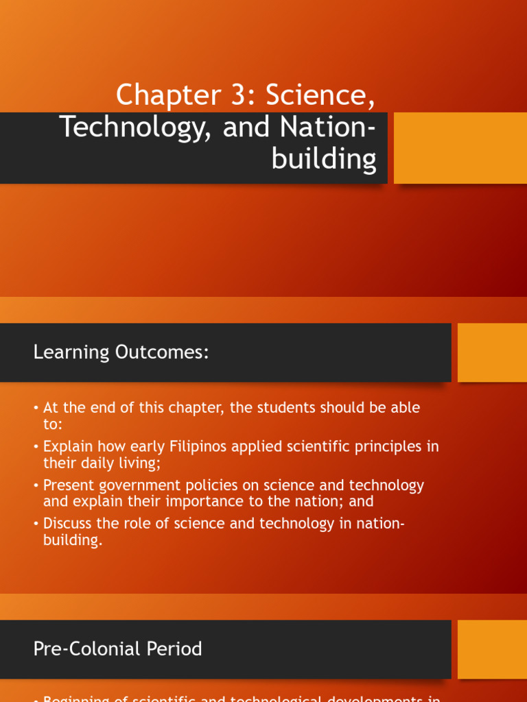 Chapter 3-Science, Technology, and Nation-Building | PDF | Philippines ...