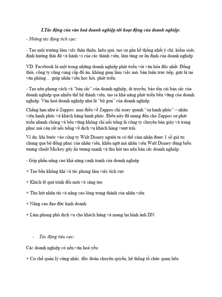 Nhóm 4 Tác động của VHDN và VD Nhân tố ảnh hưởng và Giai đoạn hình thành | PDF