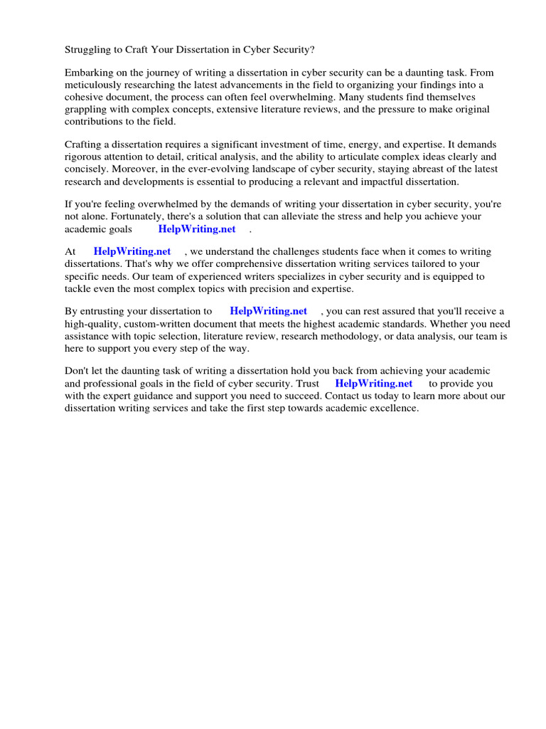 Dissertation Topics in Cyber Security | PDF | Computer Security | Security