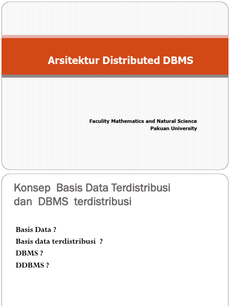Arsitektur Distributed Database | PDF