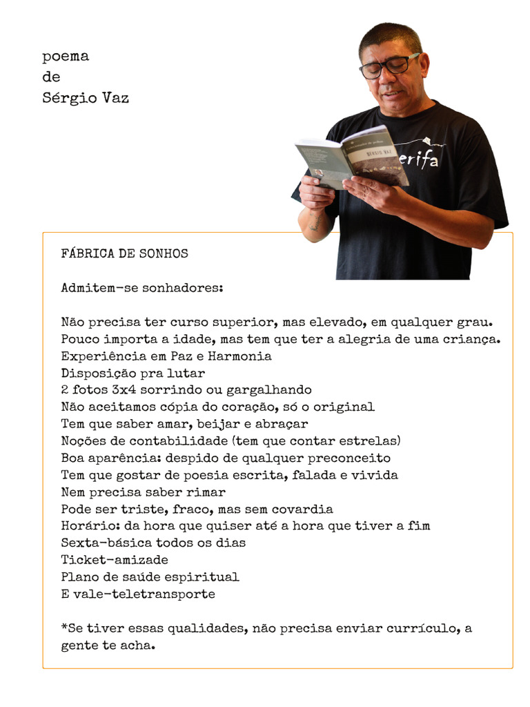 Poema de Sérgio Vaz | PDF