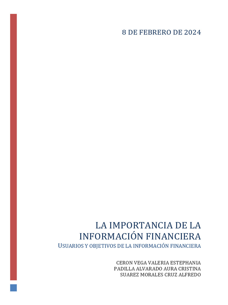 Usuarios de la informacion financiera | PDF | Business | Contabilidad