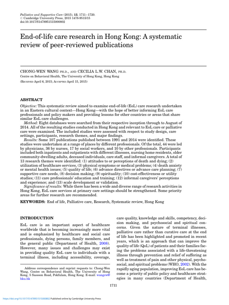 (2015) End-Of-Life-Care-Research-In-Hong-Kong-A-Systematic-Review-Of ...