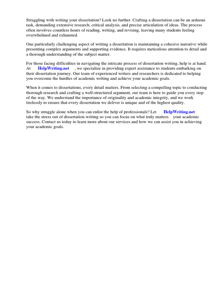 Dissertation Writing Help | PDF | Books | Bookbinding