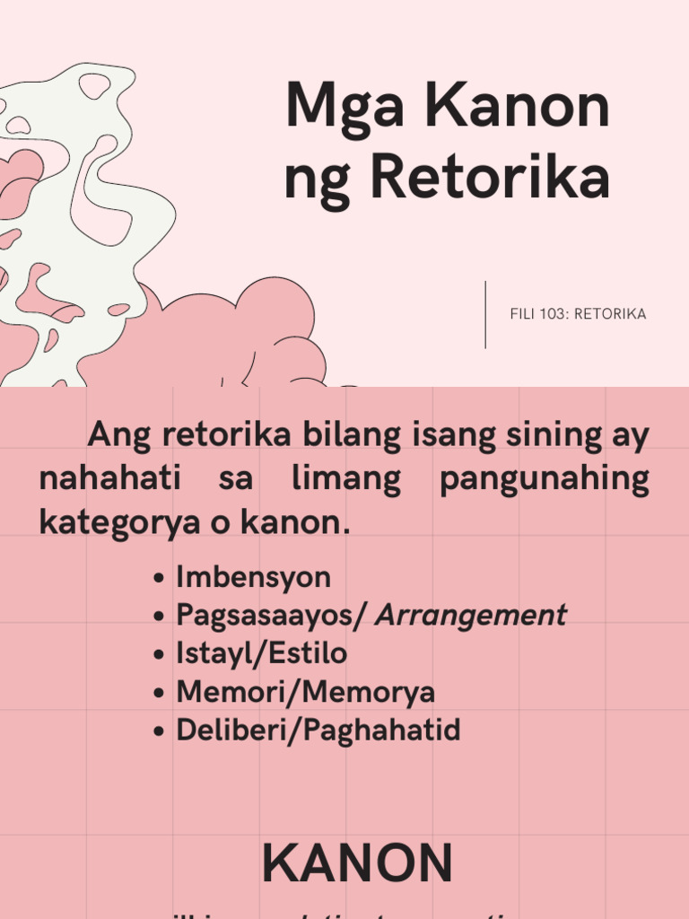 Mga Kanon NG Retorika | PDF