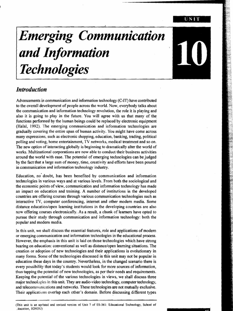 Communication Technology | PDF | Educational Technology | Radio