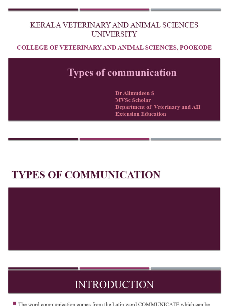 Types of Communication | PDF | Nonverbal Communication | Communication