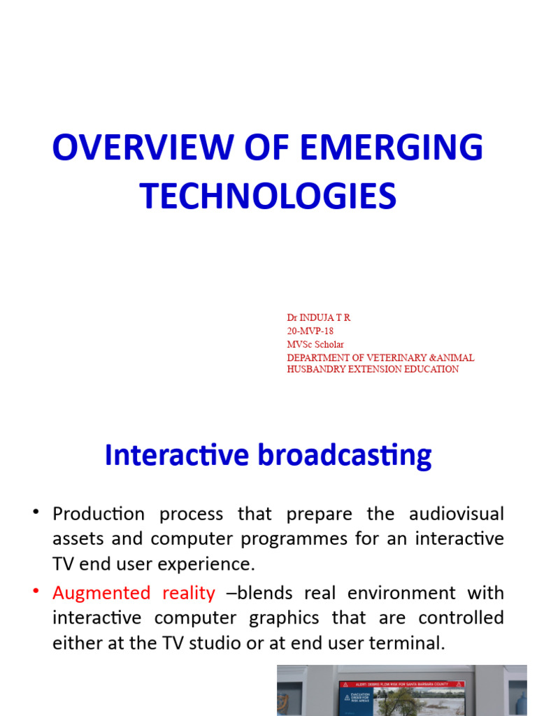 Overview of Emerging Technologies | PDF | Radio | Artificial Intelligence