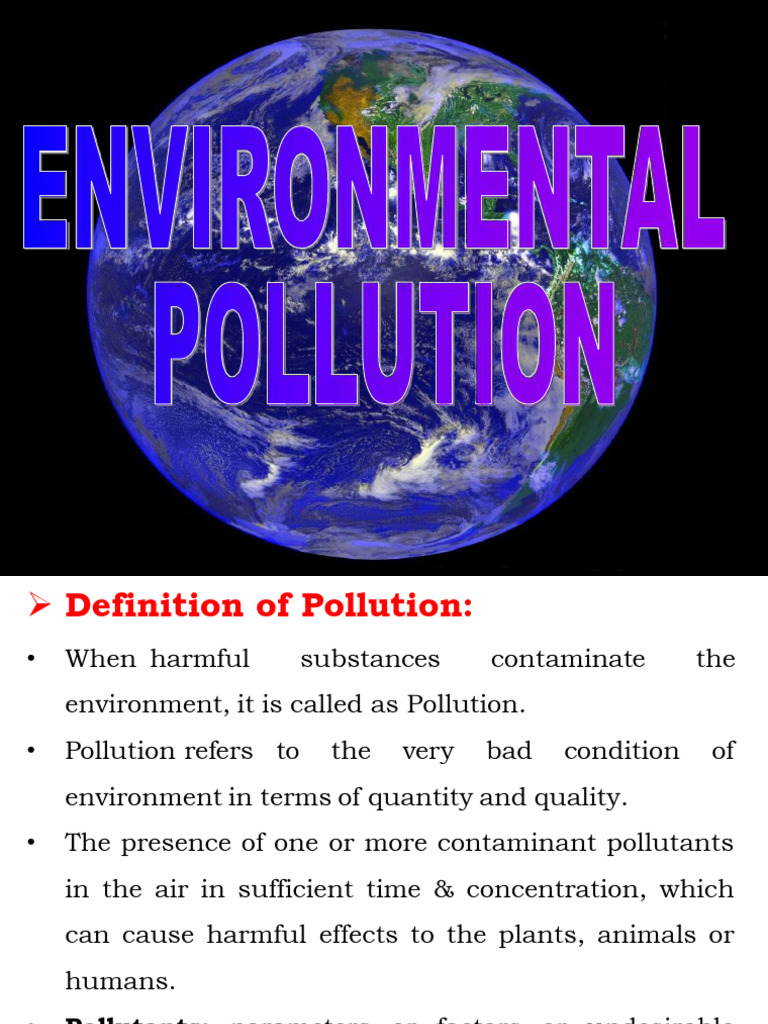 UNIT 3_Environmental Pollution | PDF | Water | Water Pollution
