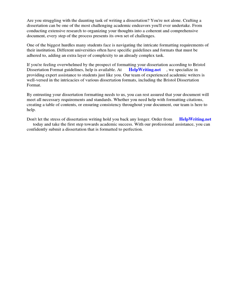 Bristol Dissertation Format | PDF | Thesis