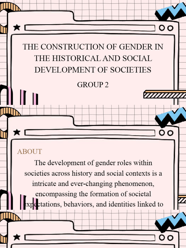 The Construction of Gender in The Historical and Social Development of ...