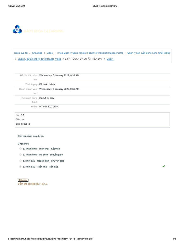Quiz 1_ Attempt review | PDF
