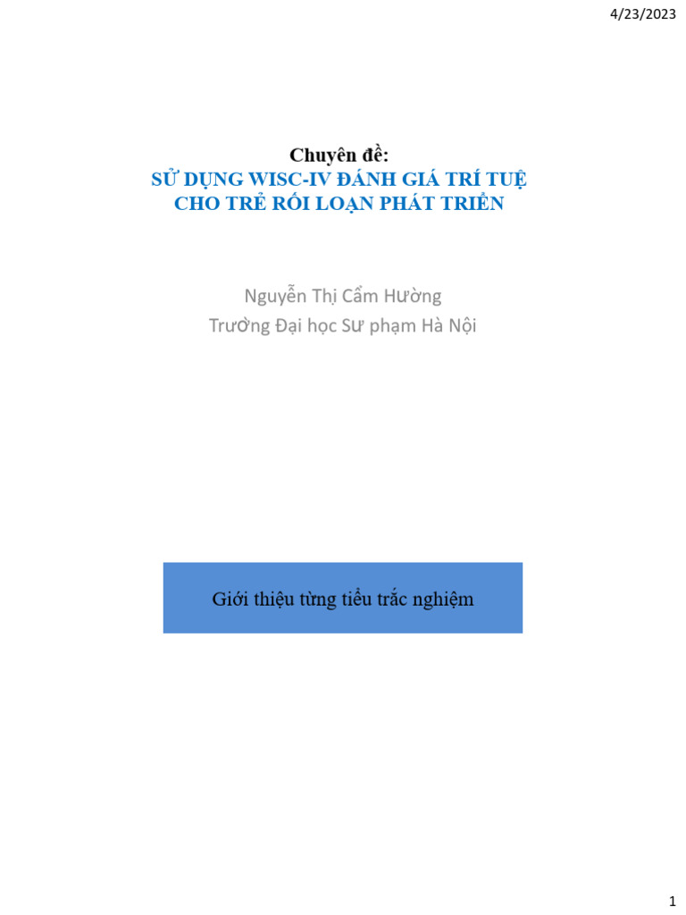 Wisc-Iv 2023 - HN | PDF