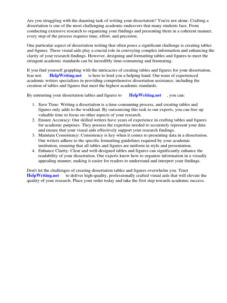 Dissertation Tables and Figures | PDF | Thesis | P Value