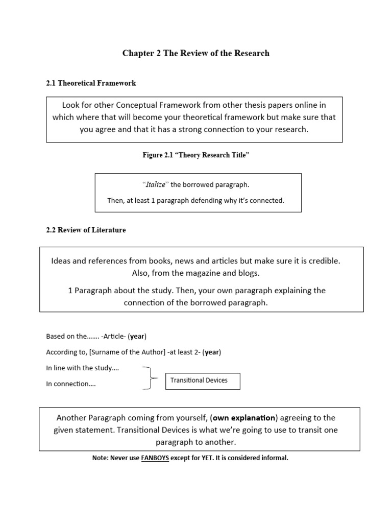 Steps To Write Chapter 2 of A Research Paper | PDF