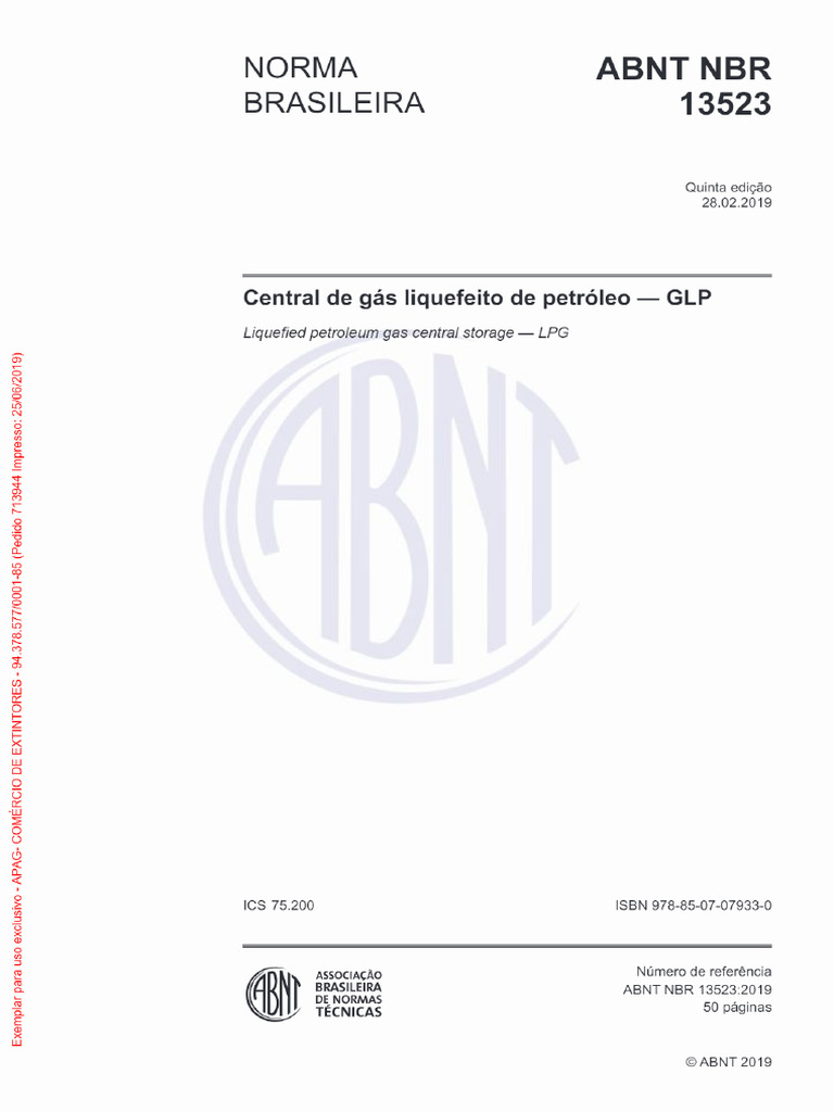 ABNT NBR 13.523-2019 - CENTRAL GLP | PDF