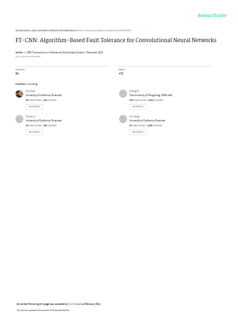 FT CNN | PDF | Deep Learning | Reliability Engineering