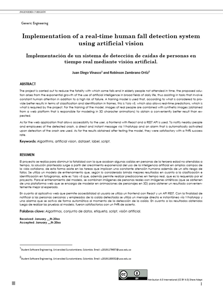 Fall Detection Article | PDF | Informática | Ingeniería de software