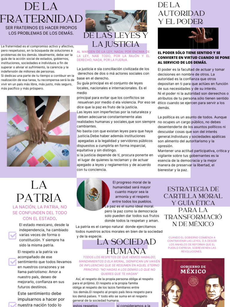 Trã - Ptico Cartilla Moral y Guã - A Ã©tica | PDF | Moralidad | Justicia