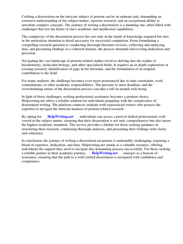 Dissertation Protein Download Free Pdf Proteins Enzyme