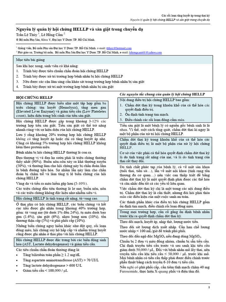 Nguyen - Ly - Quan - Ly - Hoi - Chung - HELLP - Va - San - Giat - Trong - Chuyen - Da - Revised ...