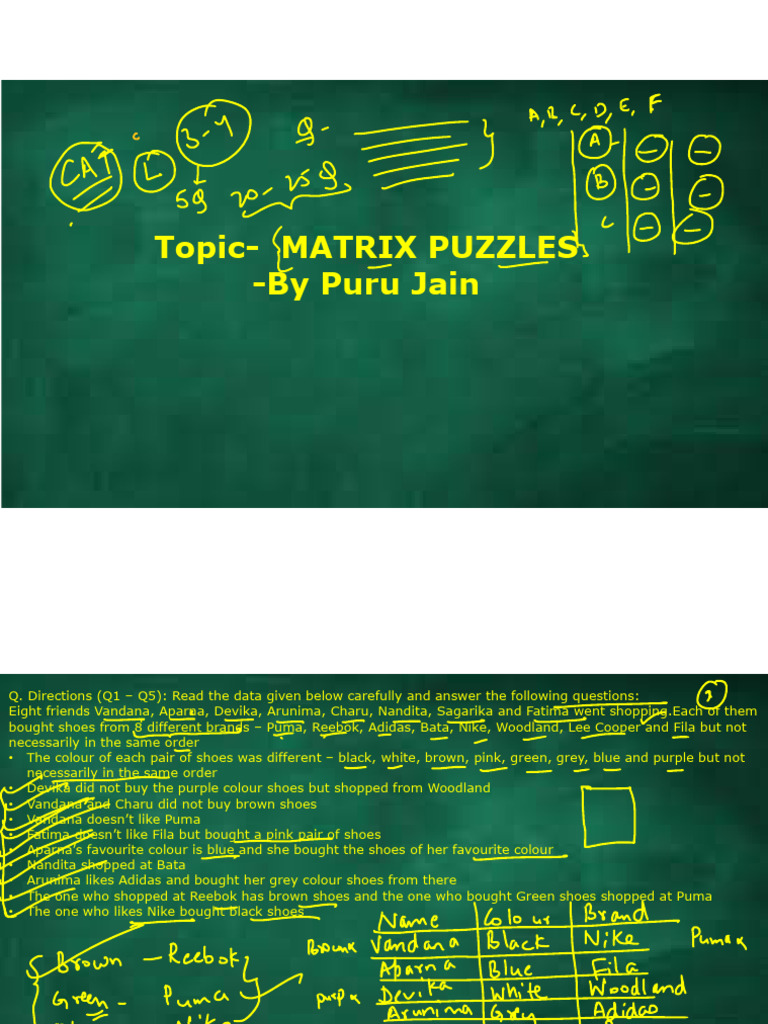 Matrix Puzzles | Download Free PDF | Adidas | Shoe