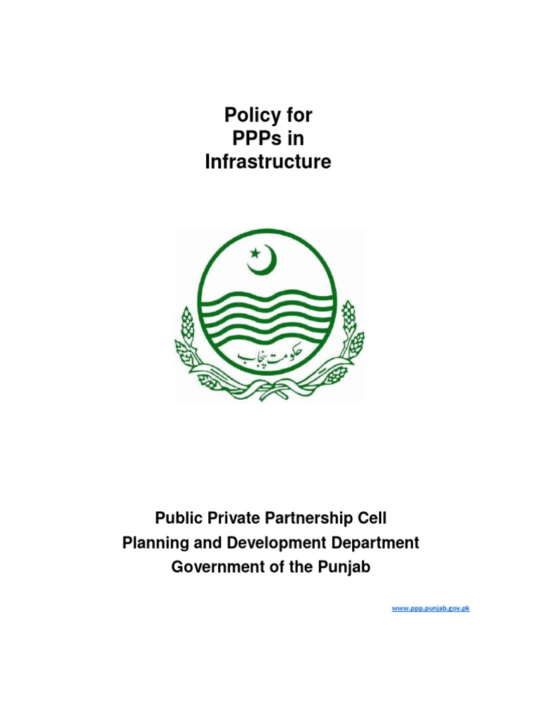 PPP Policy | PDF | Public–Private Partnership | Infrastructure