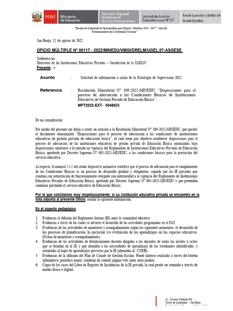 Oficio Múltiple 00117 2022 16 8 2022 Pdf