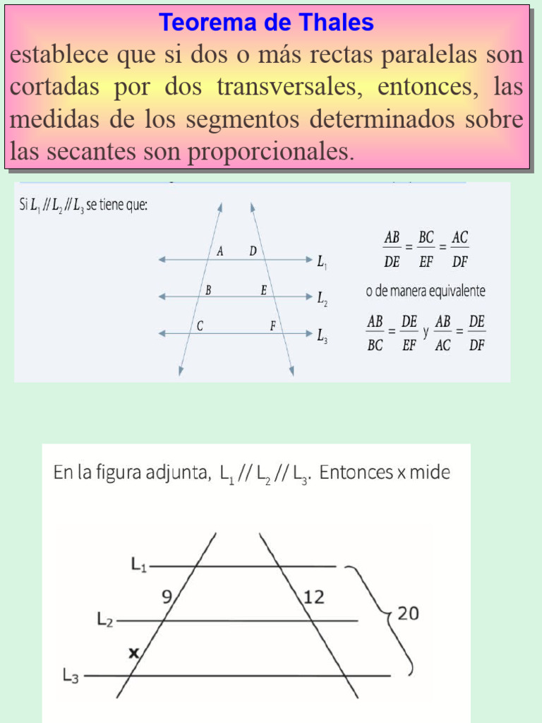 teorema-de-thales (2) | PDF | Geometría Elemental | Geometría