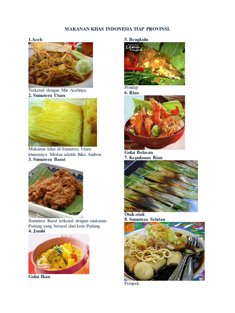 Makanan Khas Indonesia: Pendap di Bengkulu | PDF | Memasak, Makanan ...