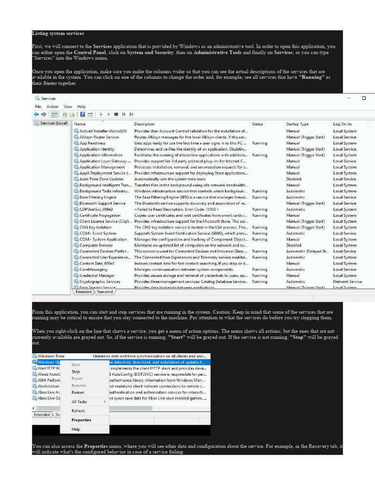 Managing System Services On Windows | PDF | Internet Information ...