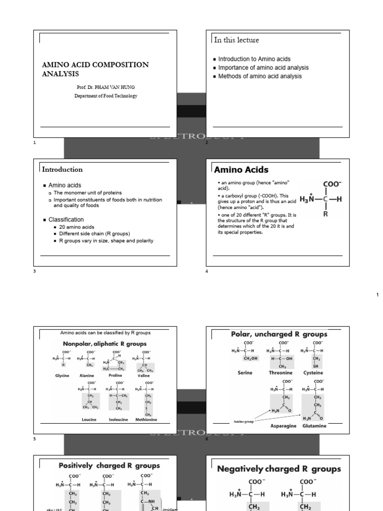 Lecture 12. Amino Acid Composition Analysis | PDF | Amino Acid | High Performance Liquid ...