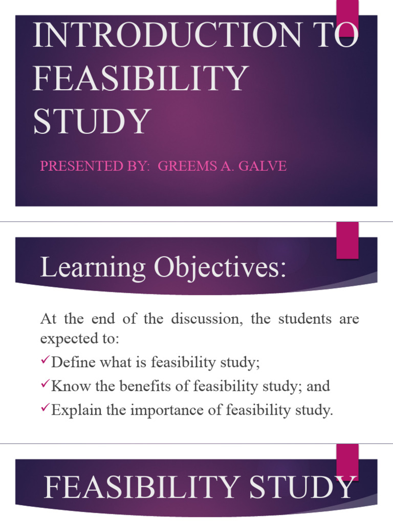 Introduction To Feasibility Study | PDF | Feasibility Study | Internal ...