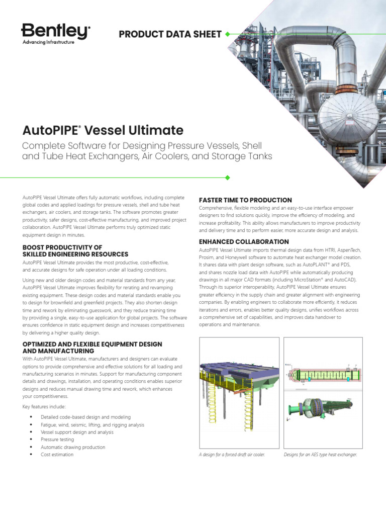 Pds Autopipe Vessel Ultimate | PDF | Heat Exchanger | Computer Aided Design