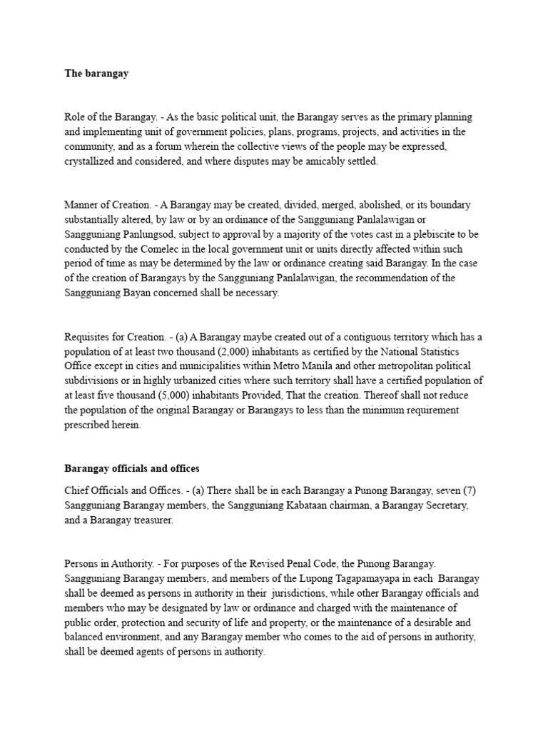 BARANGAY | PDF | Public Law | Justice